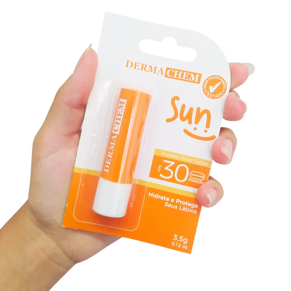 Protetor Solar Labial FPS 30 Sun Dermachem | Comprar Maquiagem ...