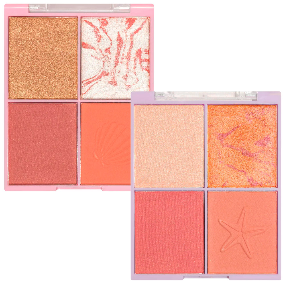 Paleta de Iluminador e Blush Sea Beauty SP Colors | Atacado - Virtual Make | Maquiagem Atacado p ...