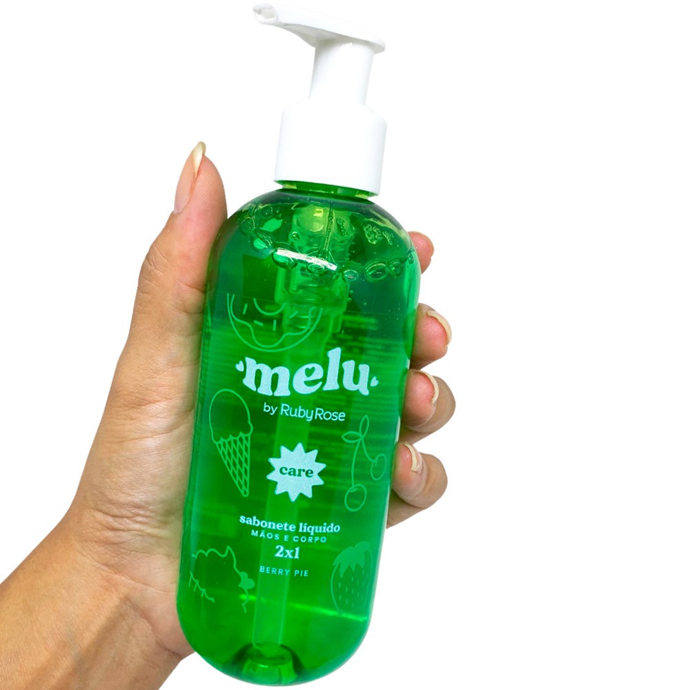 Sabonete Líquido Corporal Melu Ruby Rose | Make up Sabonete - Virtual ...