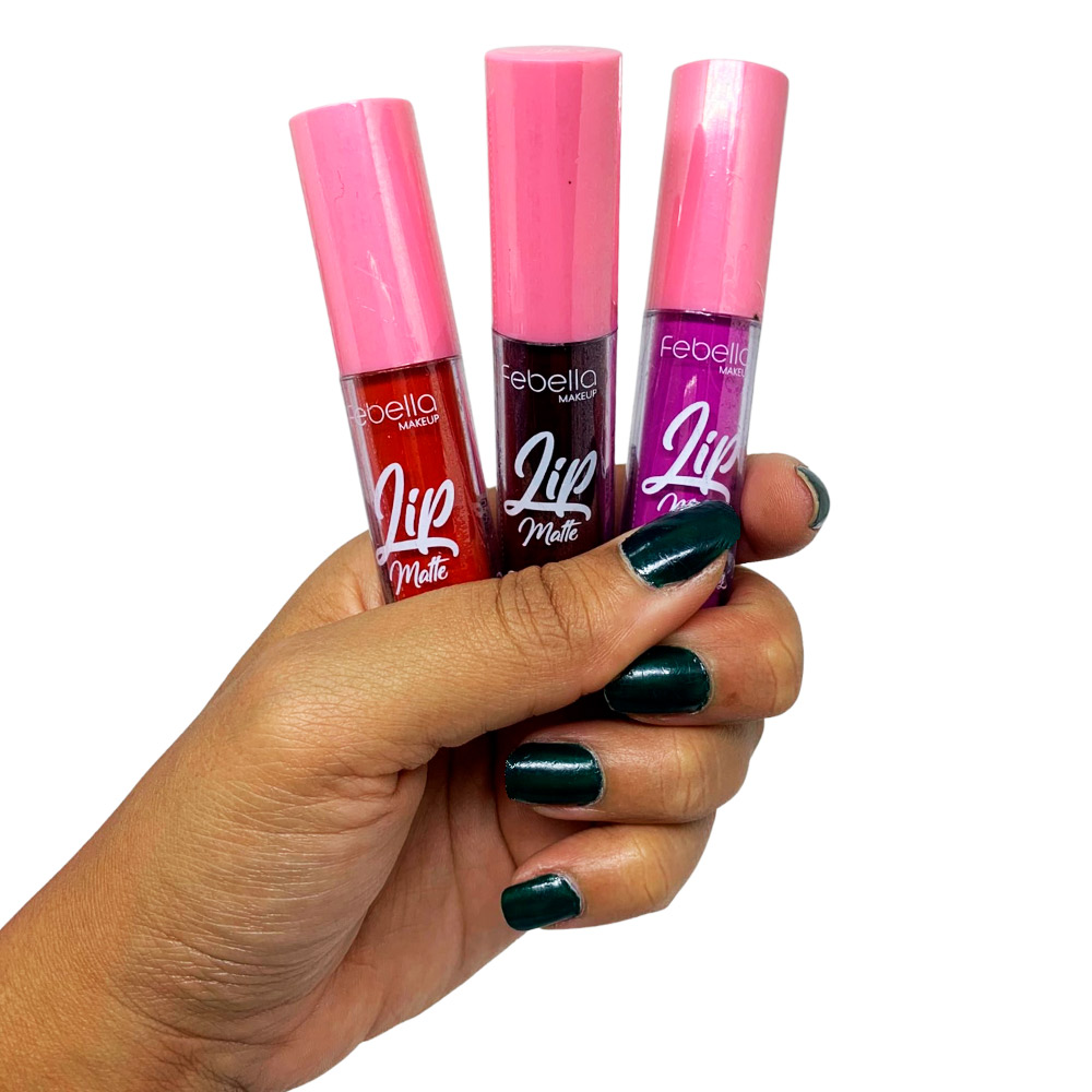 Batom Líquido Matte Febella | Revenda Batom - Virtual Make | Maquiagem ...