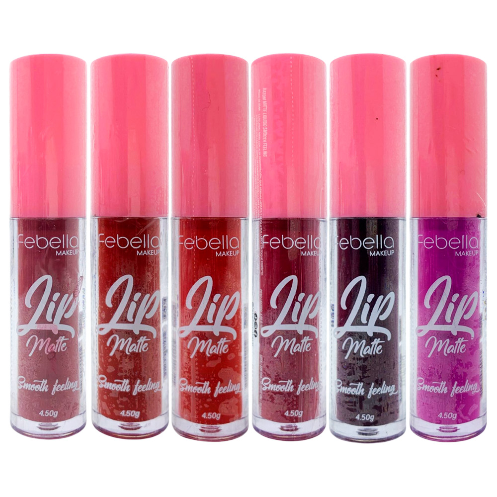 Batom Líquido Matte Febella | Revenda Batom - Virtual Make | Maquiagem ...