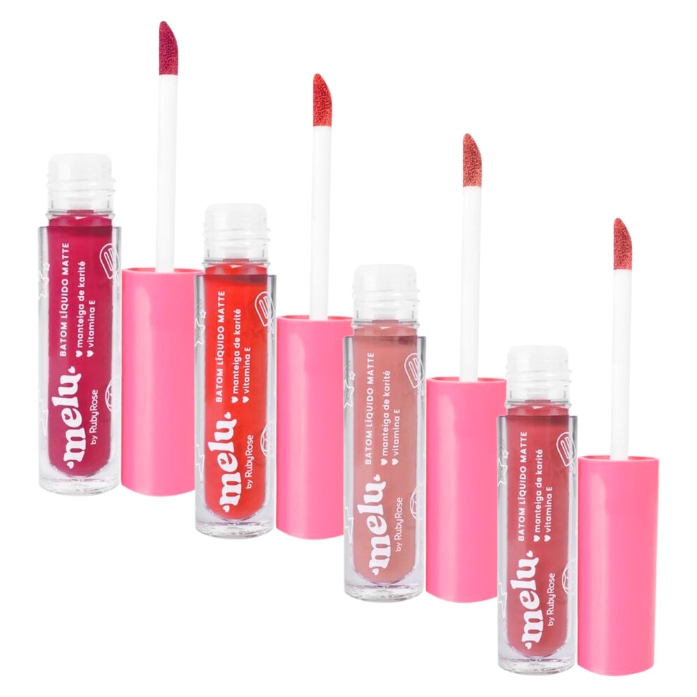 Batom Líquido Matte Melu Ruby Rose | Kit de Mauquiagem - Virtual Make ...