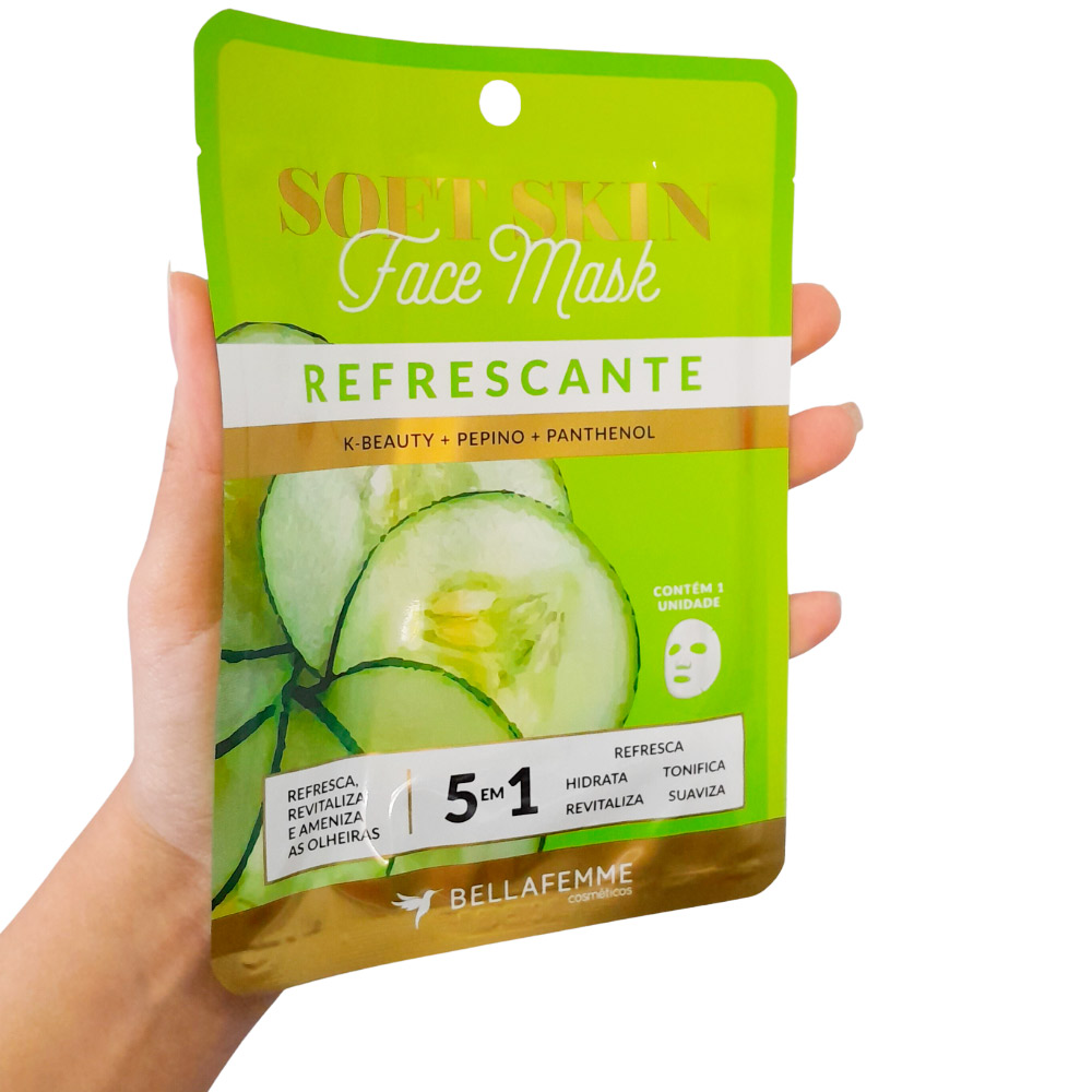 Másc. Facial Refresc. Bella Femme - Virtual Make | Maquiagem Atacado p ...