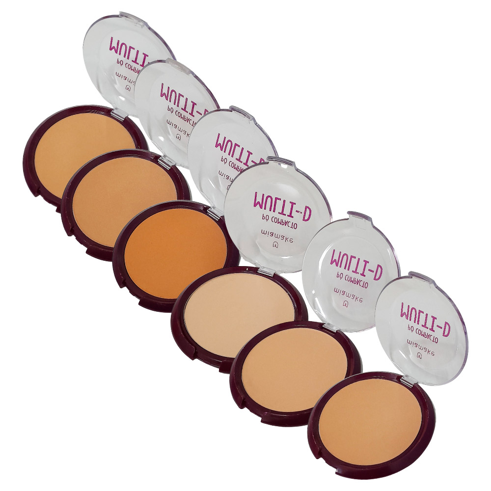 Pó Compacto Multi-D Cores Médias Mia Make | Kit de Maquiagem - Virtual ...