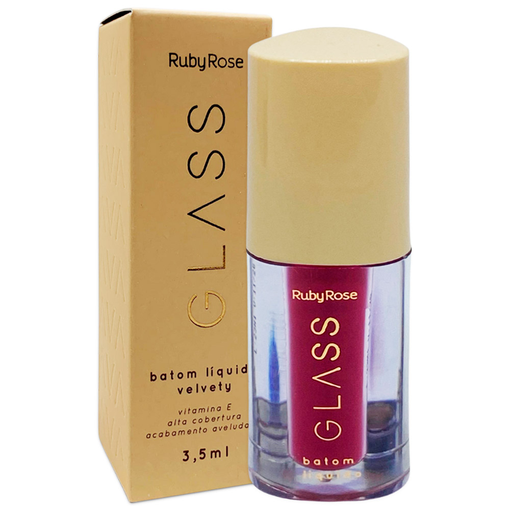 Batom Líquido Velvety BG07 Glass Ruby Rose | Distribuidora Make ...
