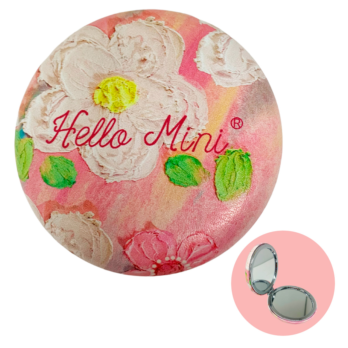 Espelho Portátil De Bolsa Duplo Redondo Hello Mini Sh883-9 - para ...