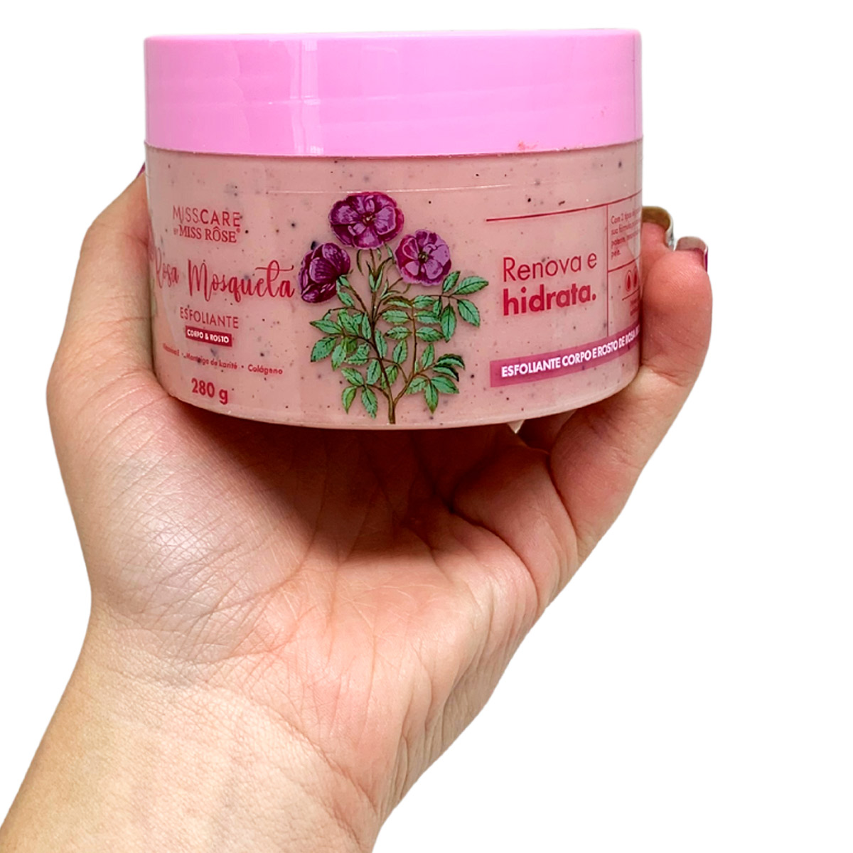 Esfoliante Corpo Rosto Rosa Mosqueta Miss Rôse | Revender - Virtual Make | Maquiagem Atacado p ...