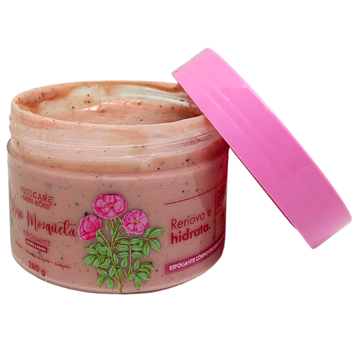 Esfoliante Corpo Rosto Rosa Mosqueta Miss Rôse | Revender - Virtual Make | Maquiagem Atacado p ...