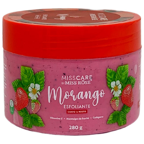 Esfoliante Corpo Rosto Morango Miss Rôse | Virtual Make - Virtual Make | Fornecedora de ...