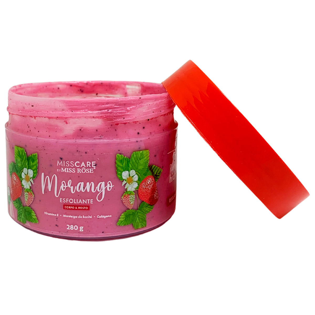 Esfoliante Corpo Rosto Morango Miss Rôse | Virtual Make - Virtual Make | Fornecedora de ...