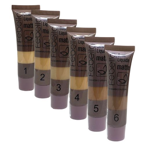 Base Líquida Matte Smooth Feeling Febella | Revender - Virtual Make | Maquiagem Atacado p ...
