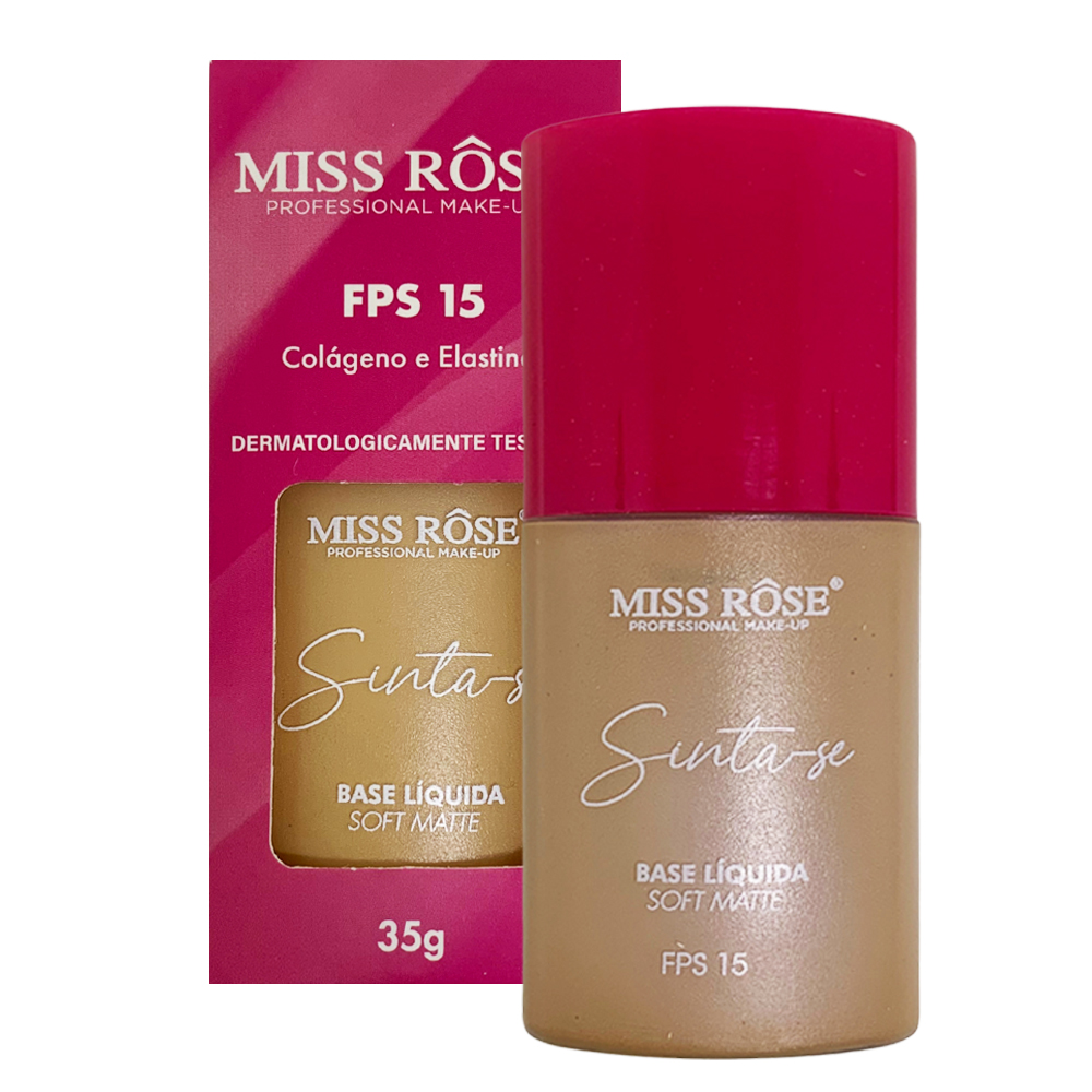 Base Líquida Soft Matte Sinta-se Miss Rôse | Fashion Makeup - Virtual Make | Maquiagem Atacado p ...