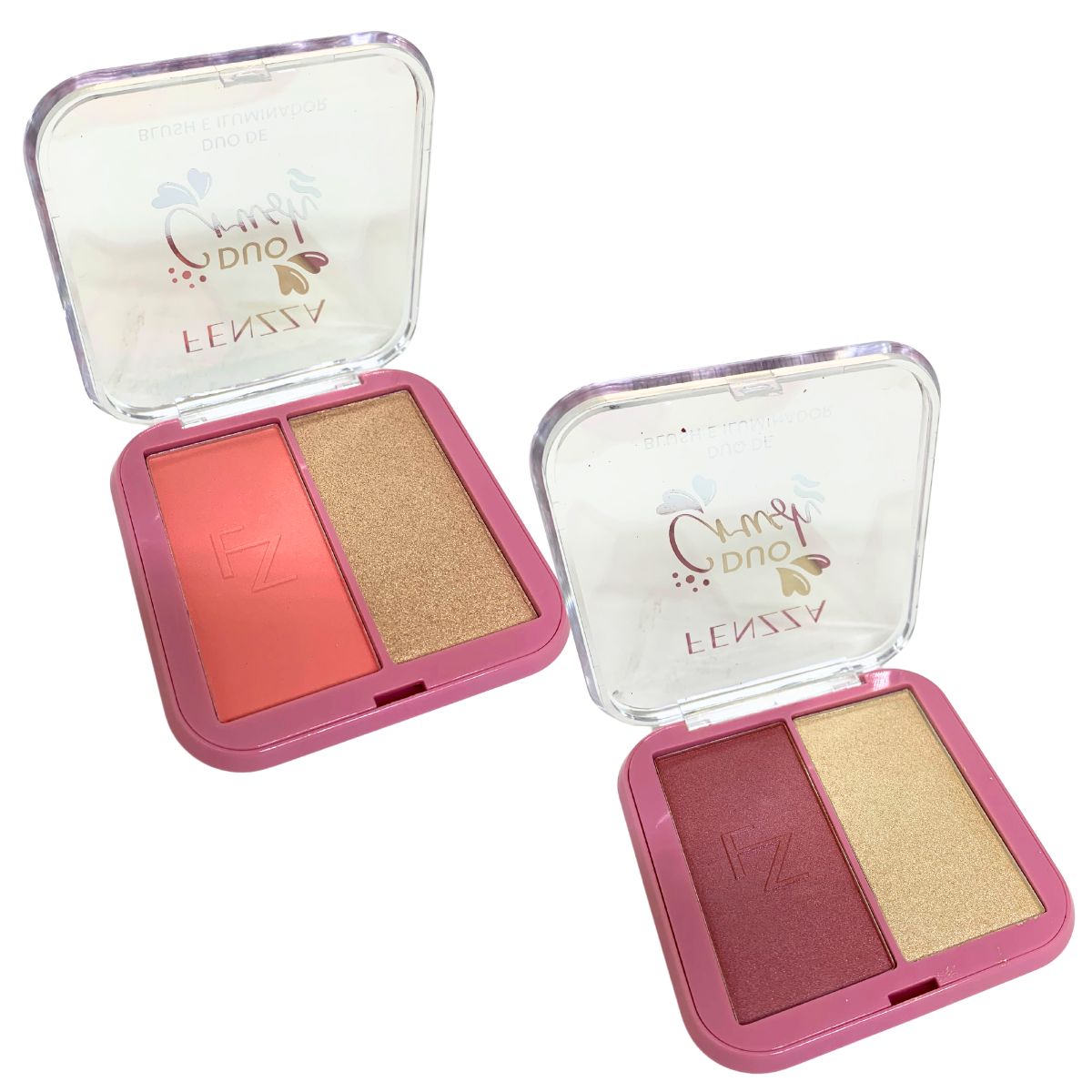 Paleta Blush Iluminador Duo Crush Fenzza | Make no Atacado - Virtual ...