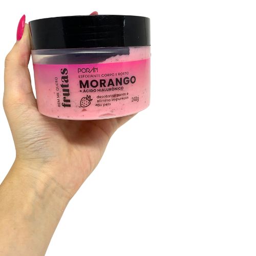 Esfoliante Corporal e Facial Morango Poran PR240 | Make Virtual - Virtual Make | Fornecedora de ...