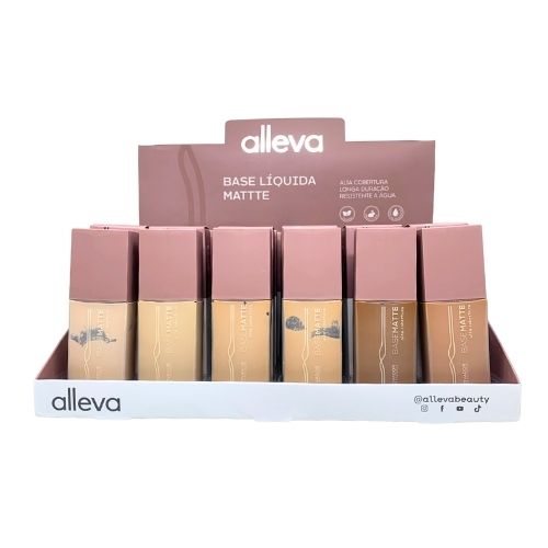 Base Líquida Matte Alleva box 30un | Virtual Make - Virtual Make ...