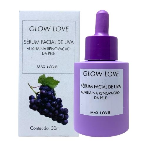 Sérum Facial Uva Glow Love Max Love | Skin Care Atacado - Virtual Make ...