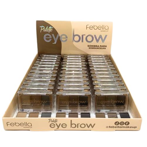 Paleta de Sombra para Sobrancelha Eye Brow Febella 36 Unid - Virtual Make | Maquiagem Atacado p ...