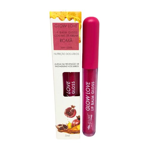 Lip Balm Gloss Romã Max Love c/ Mel - Box c/ 28 unid - Virtual Make ...