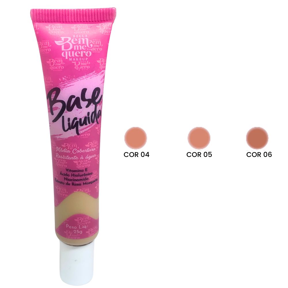 Base Líquida Box B Bella Bem Me Quero - Kit c/ 06 Unid - Virtual Make | Maquiagem Atacado p ...