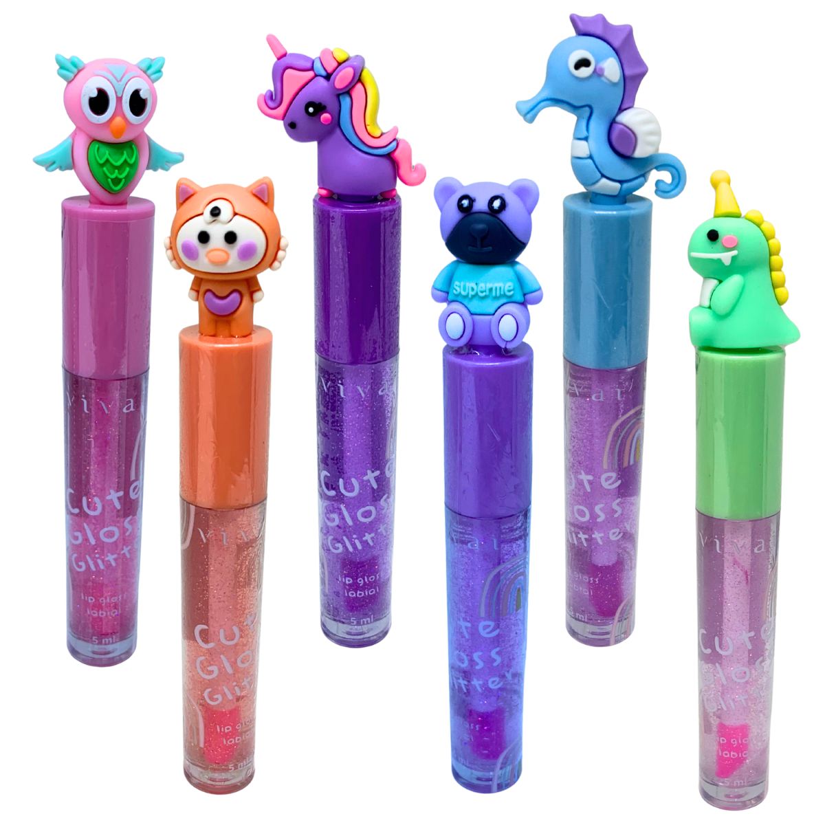 Lip Gloss Glitter Cute Vivai Box com 24 unid - Virtual Make | Maquiagem ...