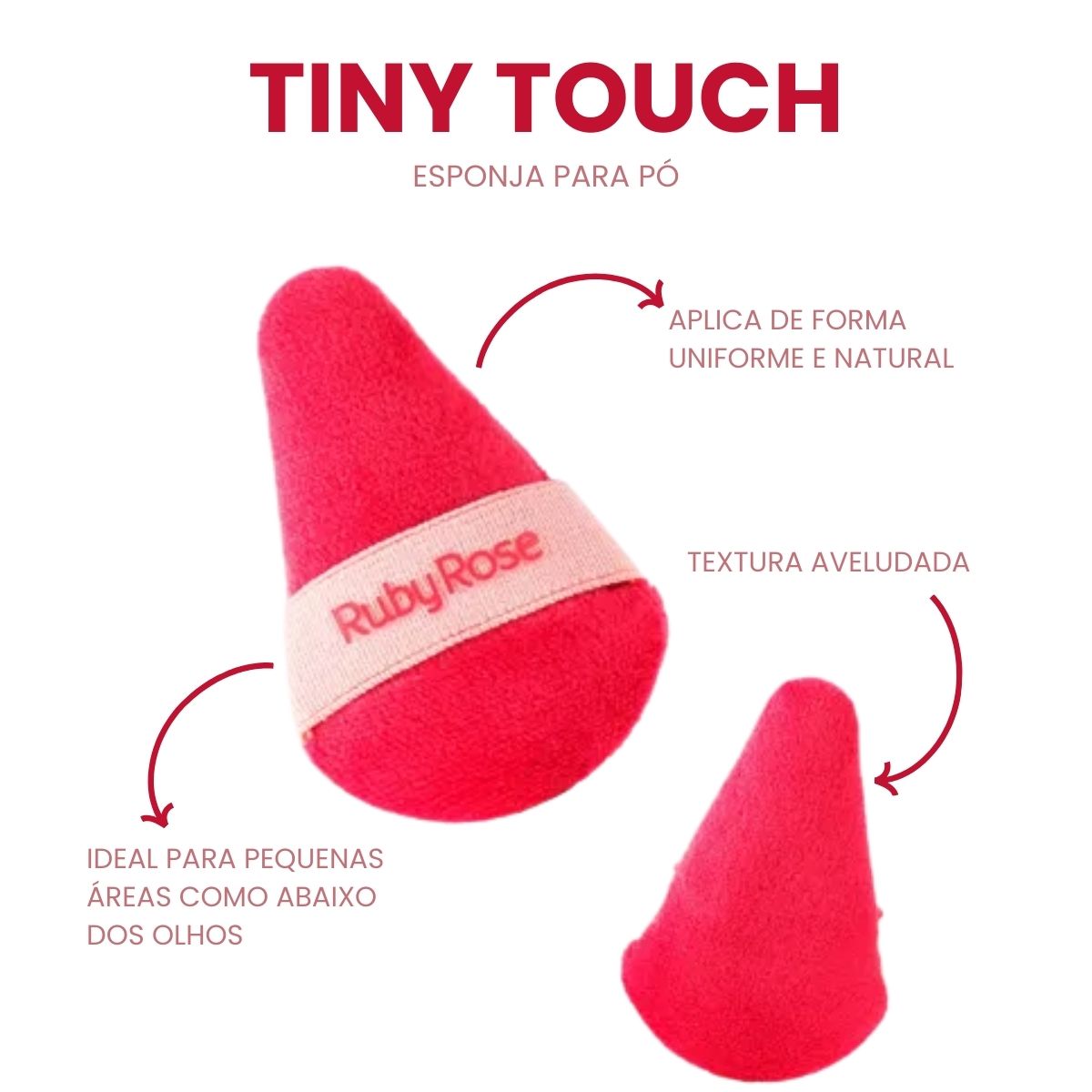 Esponja de Maquiagem Tiny Touch Ruby Rose Atacado - 12 Unidades - Virtual Make | Maquiagem ...
