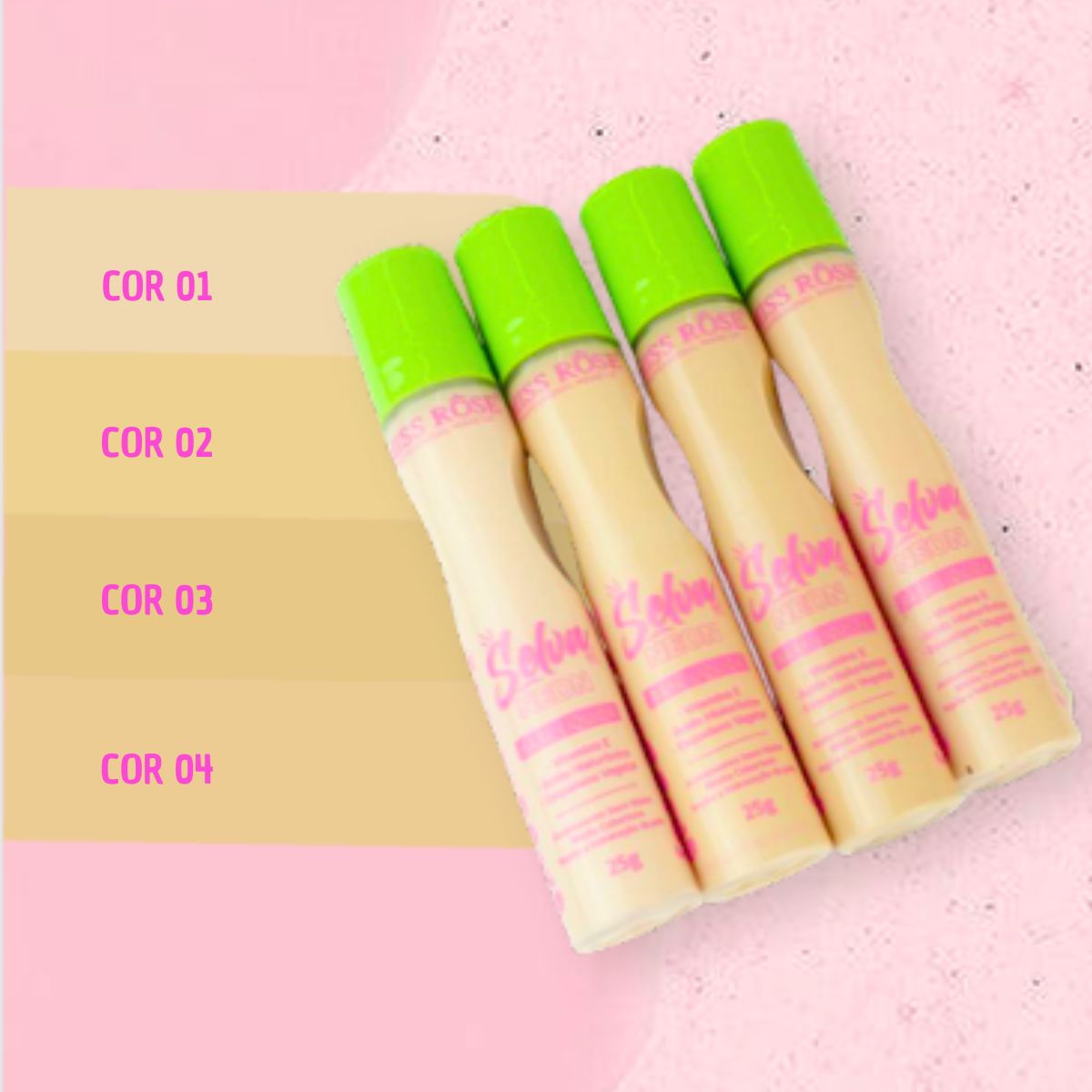 Base Líquida Selva Neon Miss Rôse MR088/A - Box 24 unid - Virtual Make ...