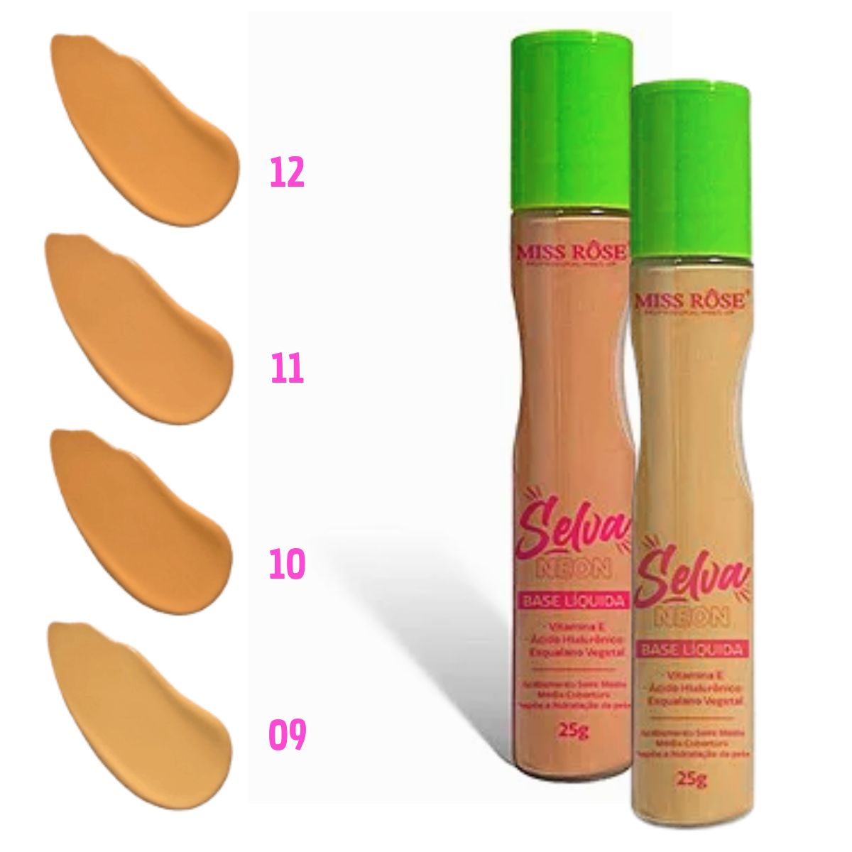 Base Líquida Miss Rôse MR088/C 04 Unid - Virtual Make | Maquiagem ...