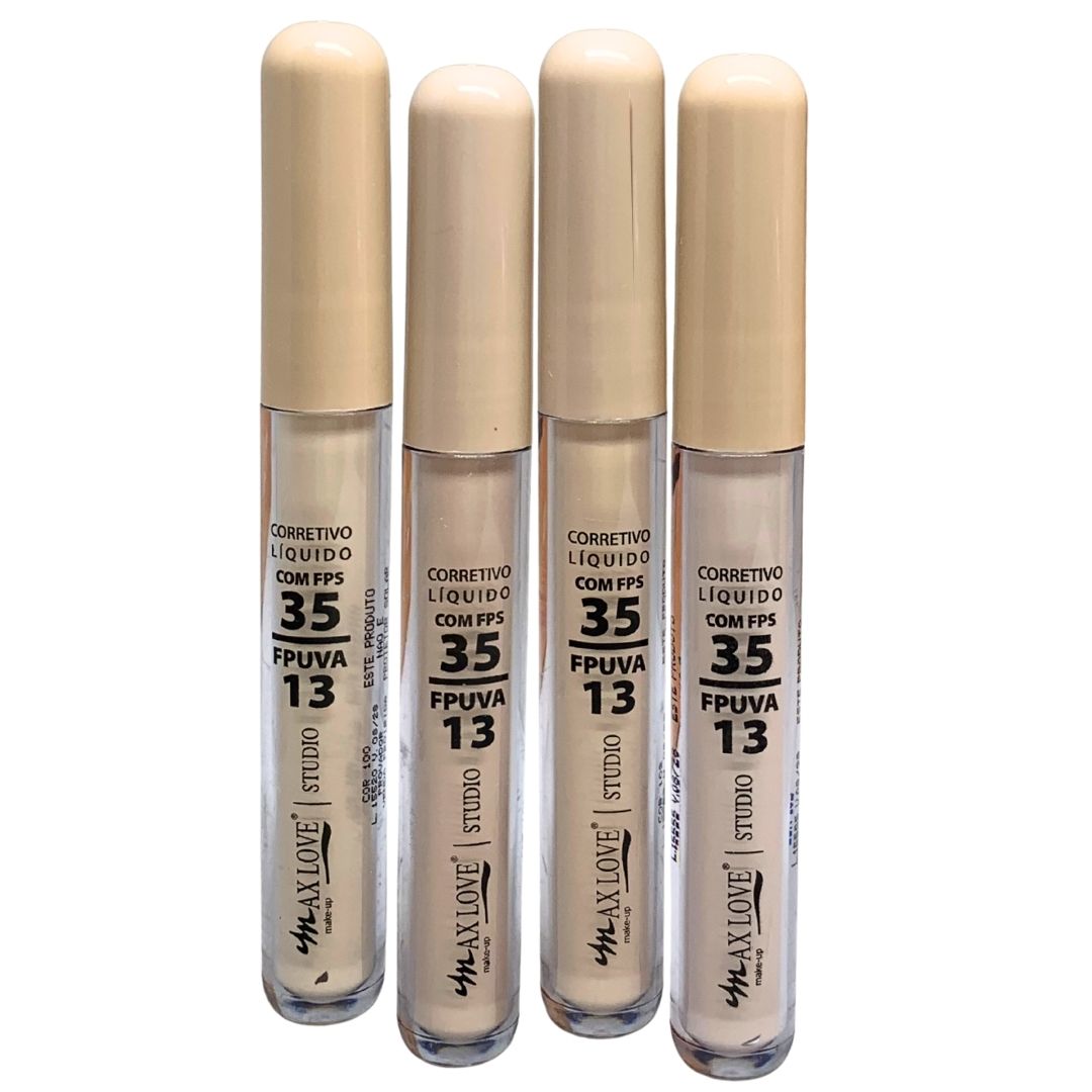 Corretivo Max Love Matte com FPS 35 – Kit c/ 4 unid - Virtual Make | Maquiagem Atacado p ...