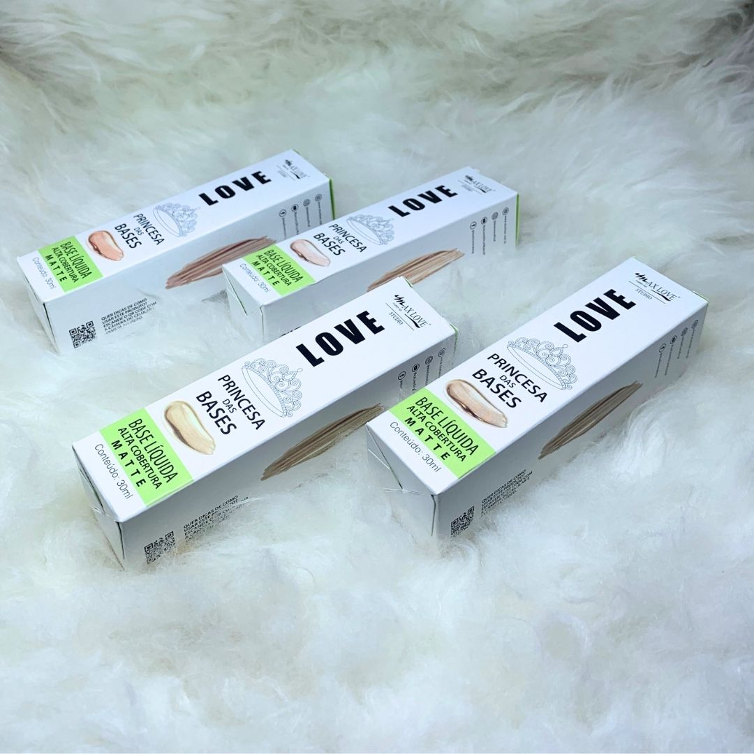 Base Líquida Alta Cobertura Max Love - Box c/ 42 unid - Virtual Make ...