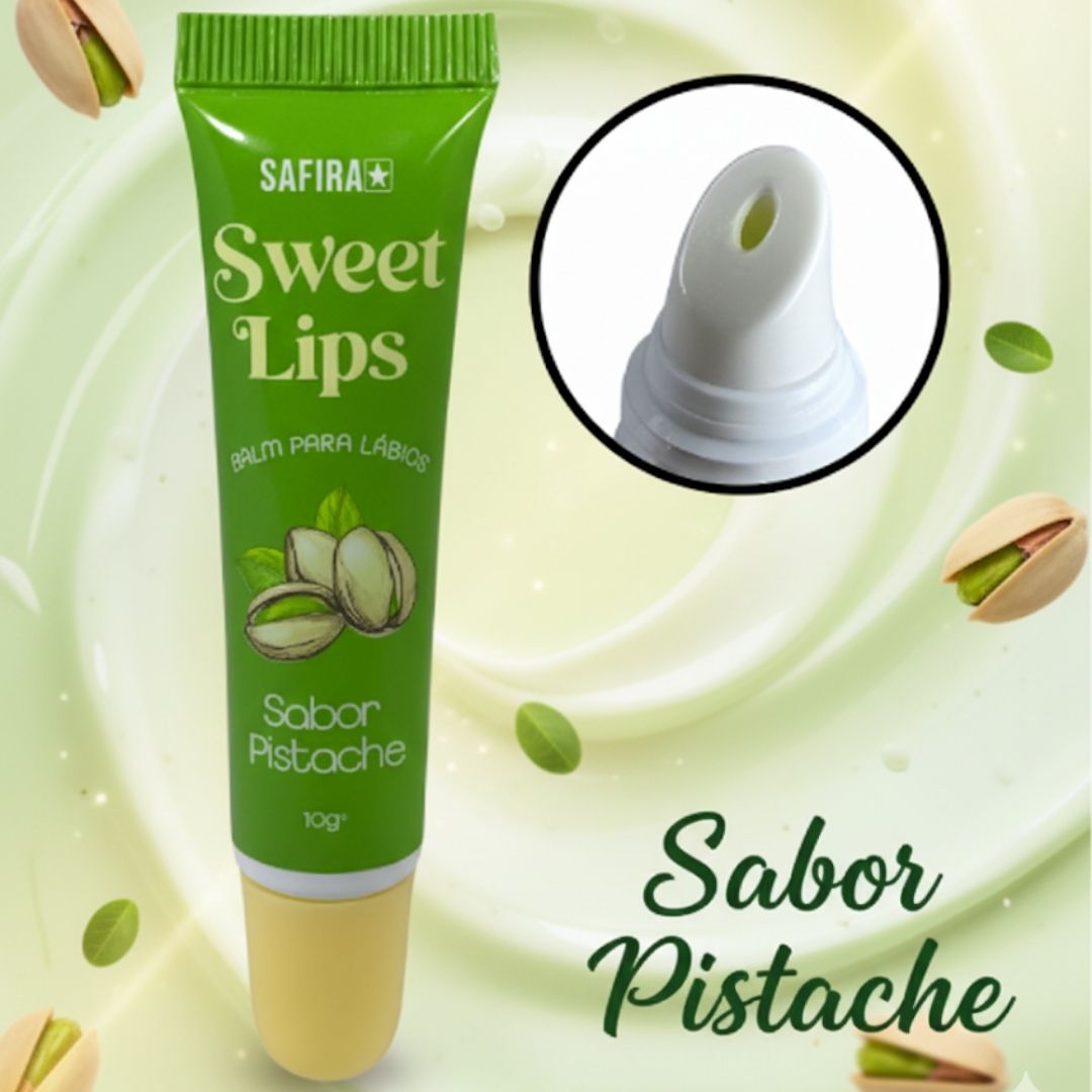 Hidratante Labial Balm Sweet Lips Pistache Safira - Virtual Make ...