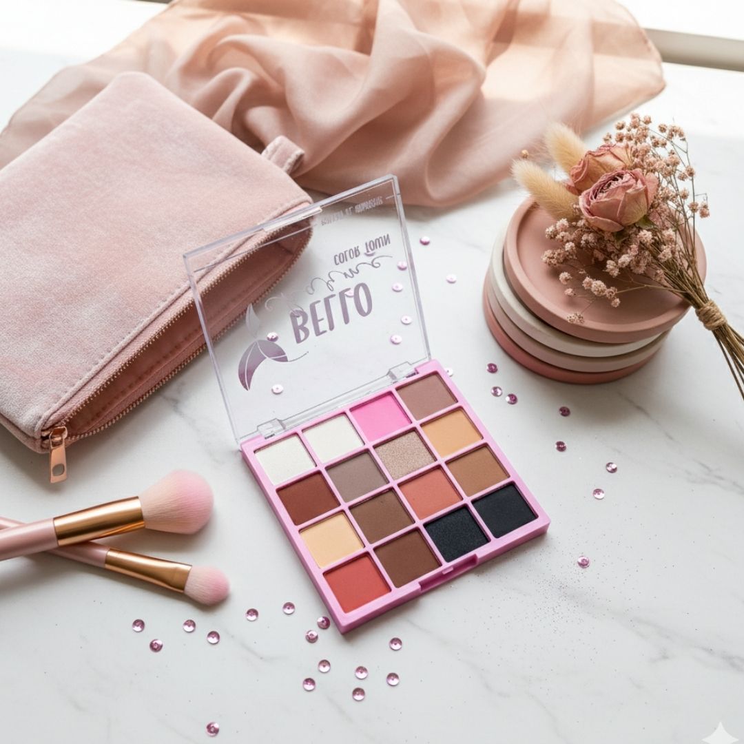 Paleta de Sombras Color Town Bello Charme - 16 Cores - Virtual Make ...