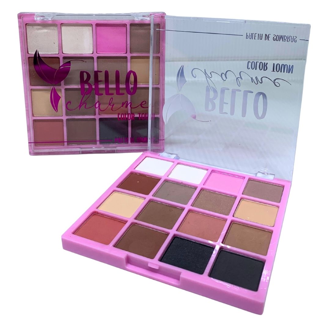 Paleta de Sombras Color Town Bello Charme - Box 12 Unid - Virtual Make ...