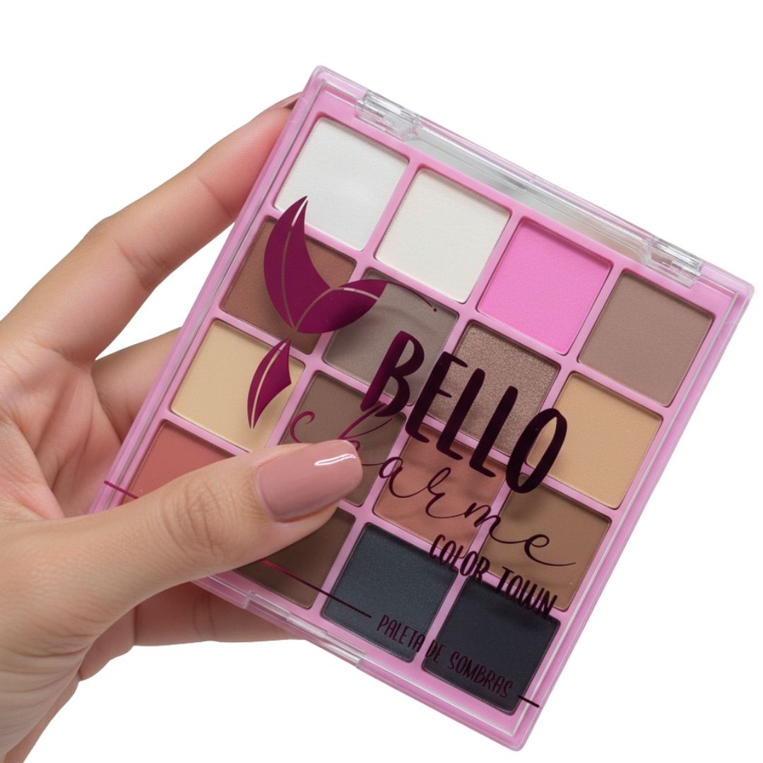 Paleta de Sombras Color Town Bello Charme - Box 12 Unid - Virtual Make ...