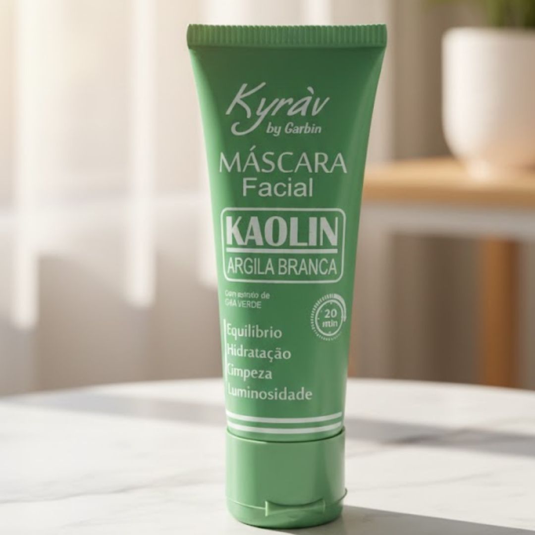 Máscara Facial Argila Branca Kaolin Chá Verde Kyráv 30g - Virtual Make ...