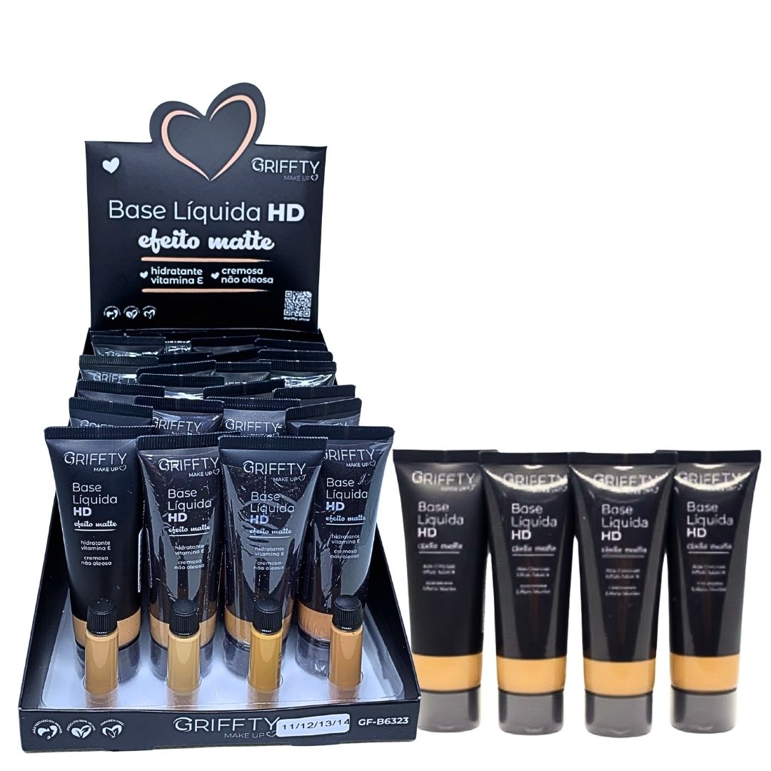 Base Líquida HD Matte Griffty Box 24 Unidades - Virtual Make ...