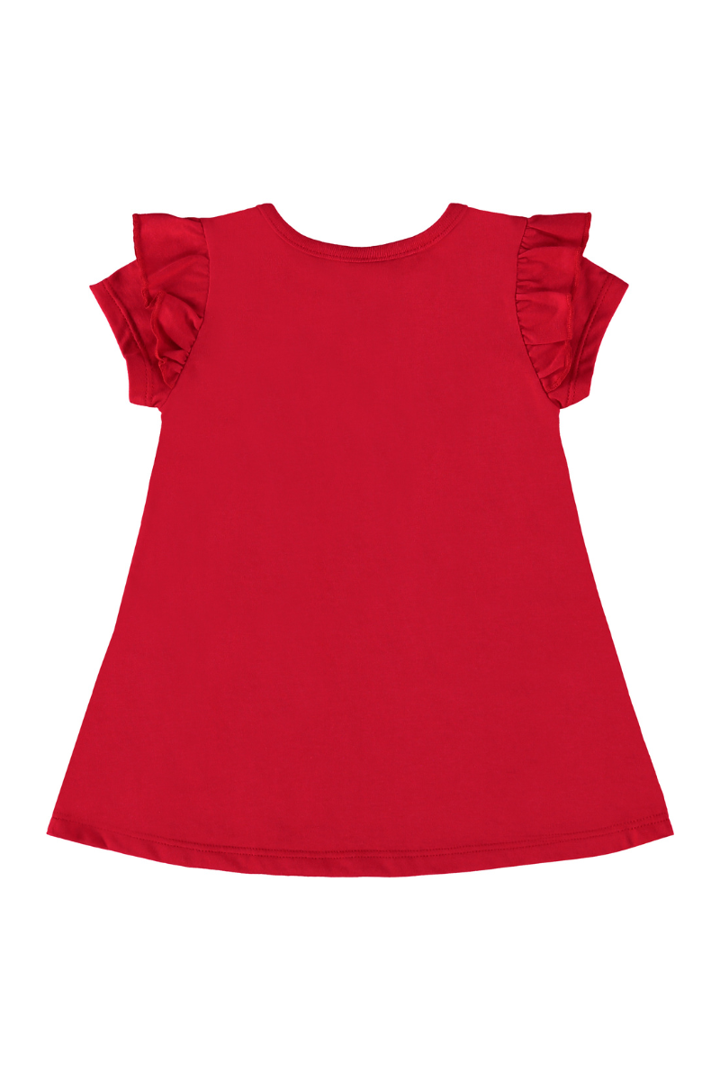 Vestido Bebê Vermellho Bee Loop - Hola Kids Moda Bebê e Infantil