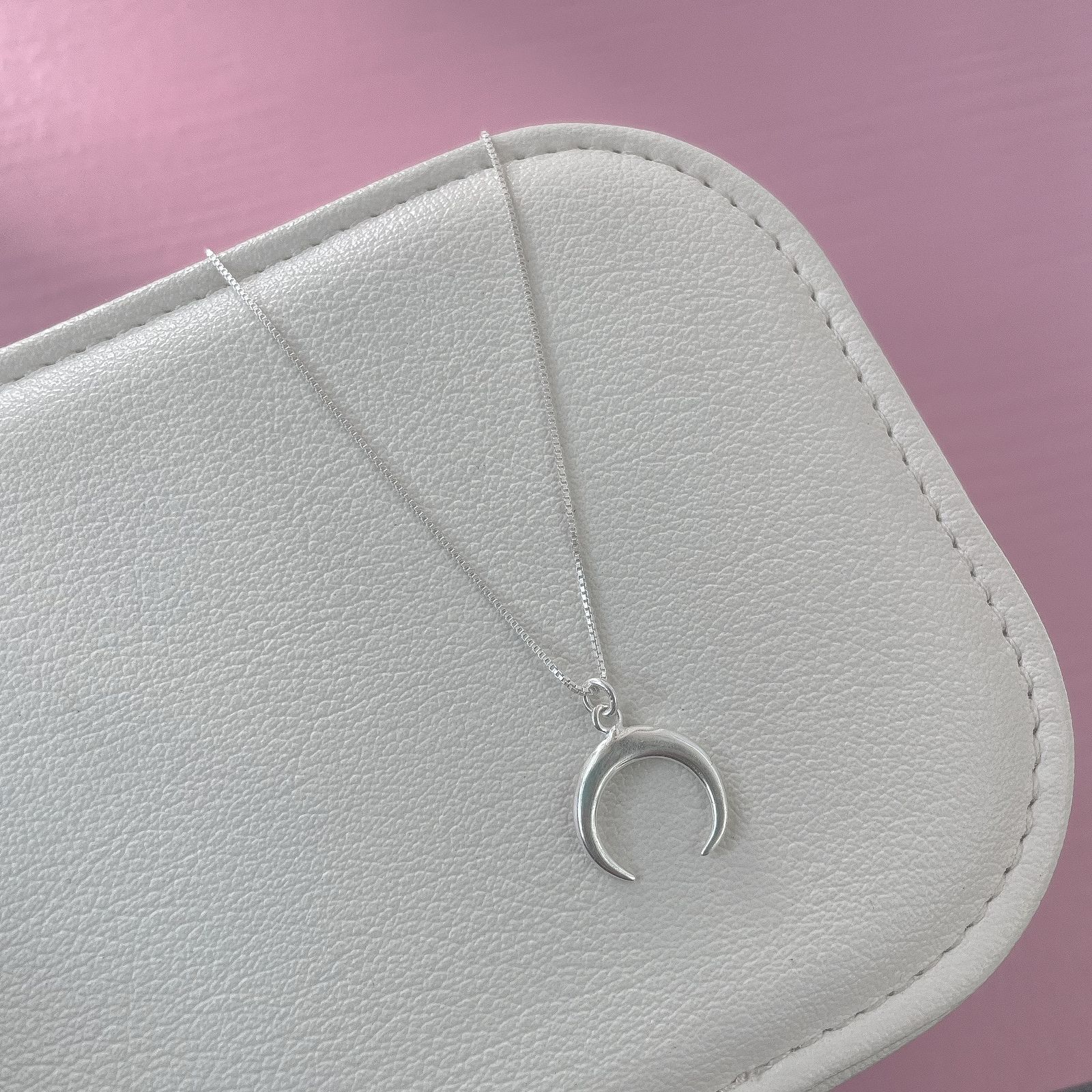 Colar Lua Invertida em Prata - Pratas da Dani - Pratas de Lei e Acessórios