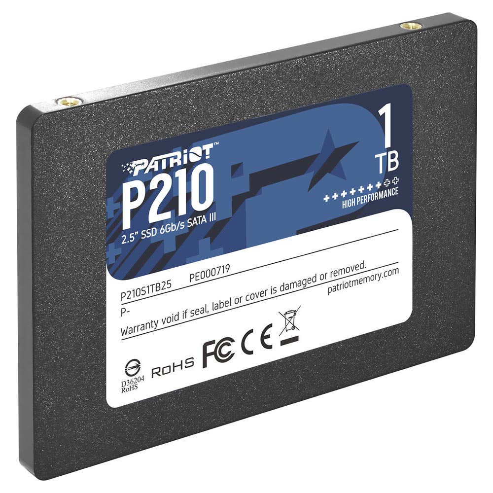SSD Patriot 1TB P210 2.5" SATA 3, Gravação 430MB/s, Leitura 520MB/s ...