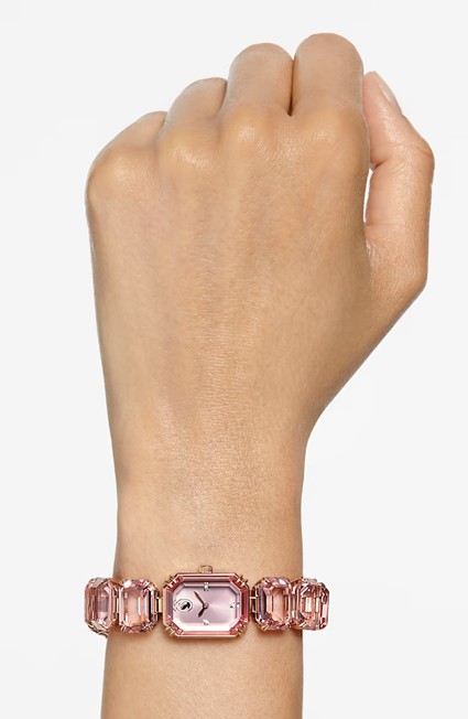 RELÓGIO SWAROVSKI OCTOGONAL MILLENIA ROSA 5630837 - A Joia - As ...