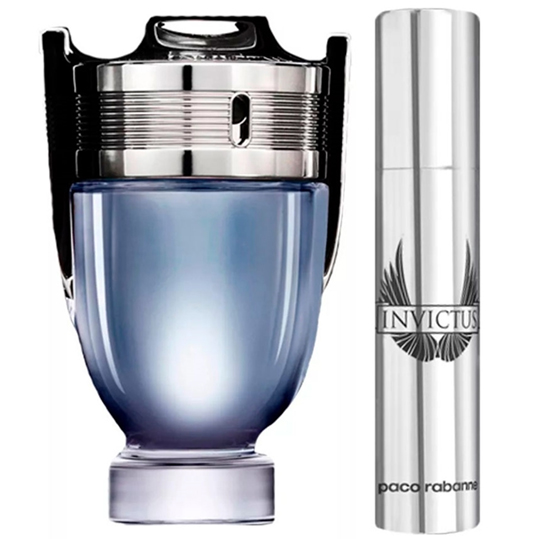 KIT PERFUME PACO RABANNE INVICTUS EDT 100ML +SPRAY 10ML MASCULINO - A ...