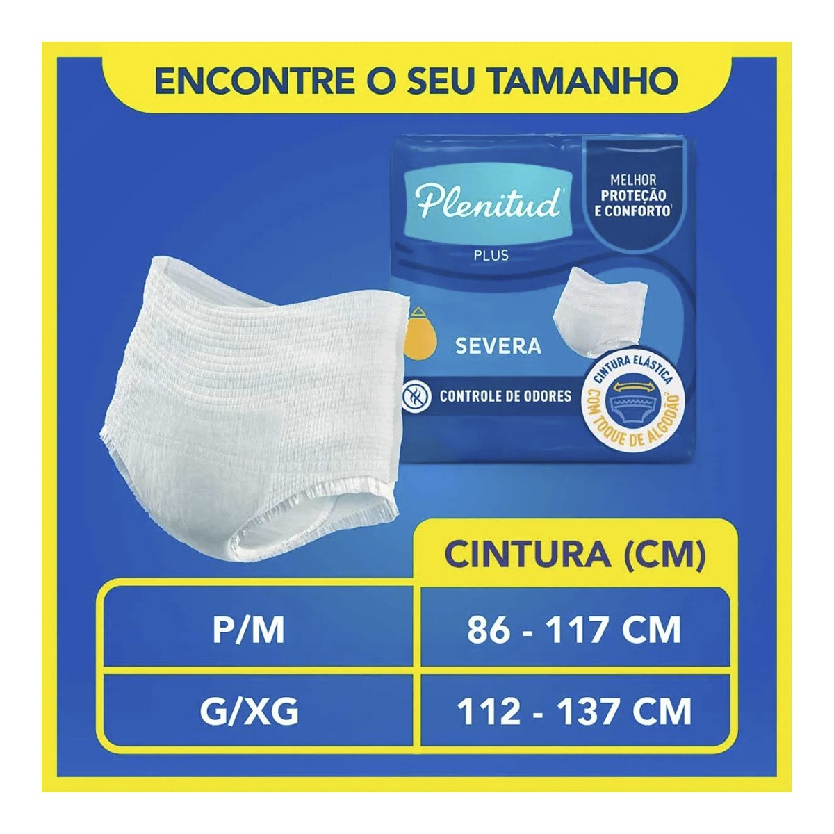 Roupa Íntima Adulto Plenitud Plus Pants P/M com 32 unidades - Casa das ...