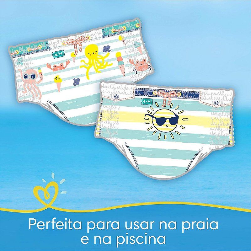 Fralda de Piscina Pampers Splashers XG - Conforto e Proteção Aquática ...