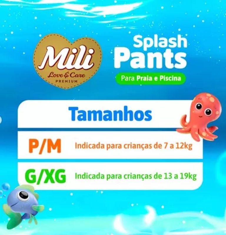 Fralda de Piscina Infantil Mili Love & Care Splash - Proteção e ...