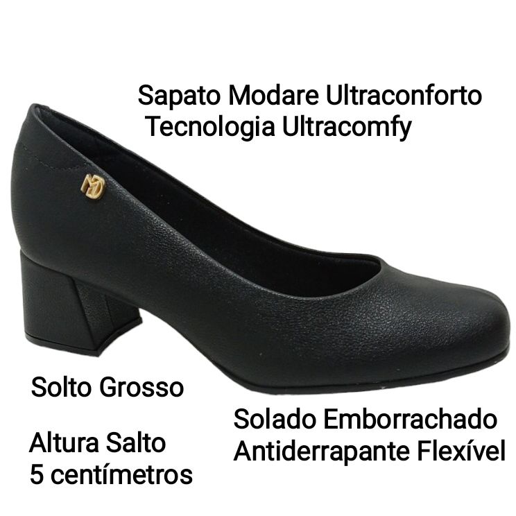 Sapato Modare Ultraconforto Salto GrossoTecnologia Ultracomfy - CASALAR.COM