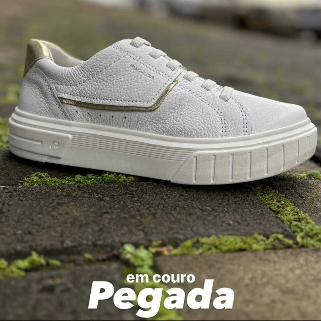 Tenis Feminino Pegada Em Couro Urbano Leve e Confortavel - CASALAR.COM