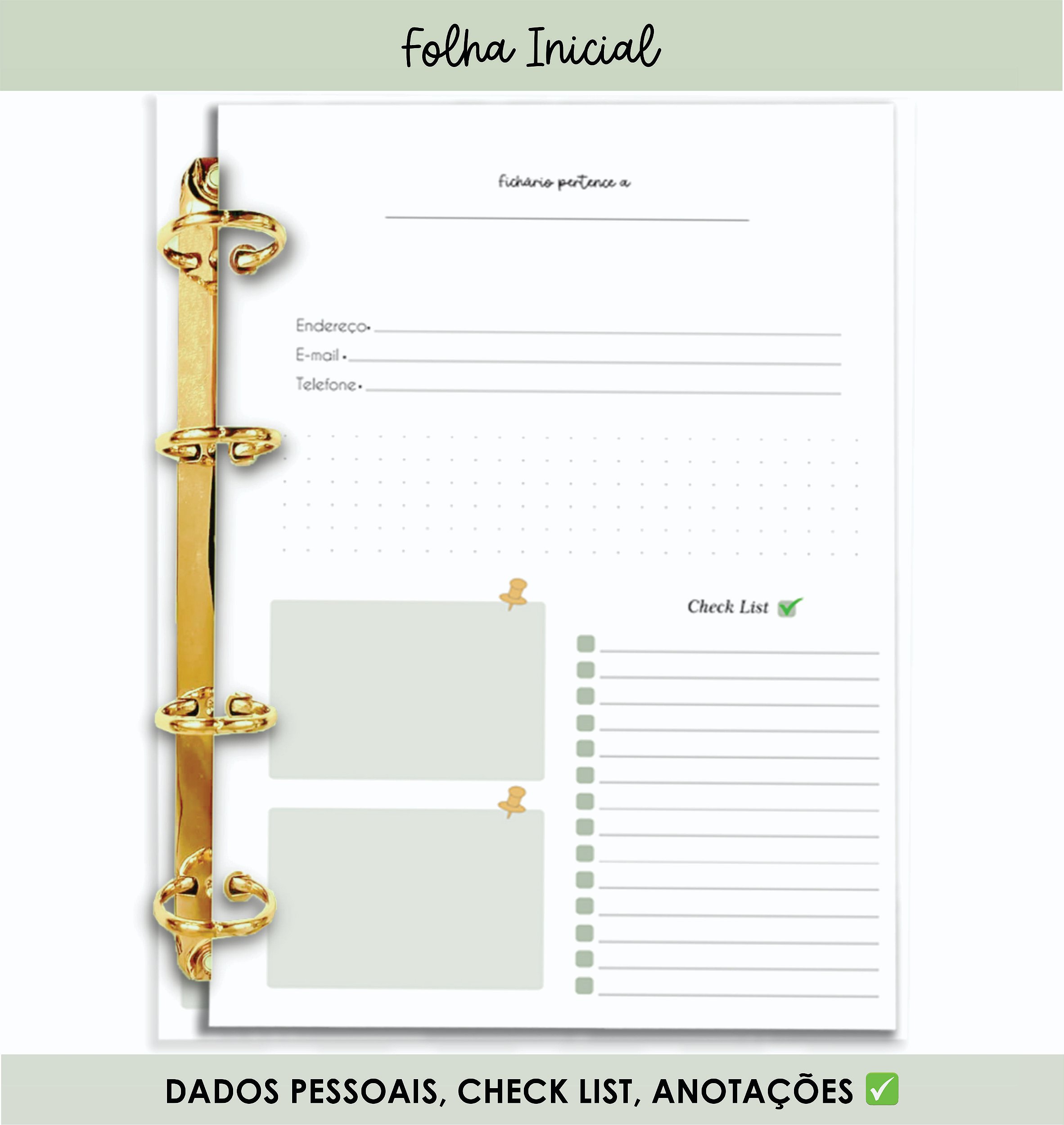 Fichário Personalizado Reposicionável - A5, Colegial e A4 | Estrellyta ...