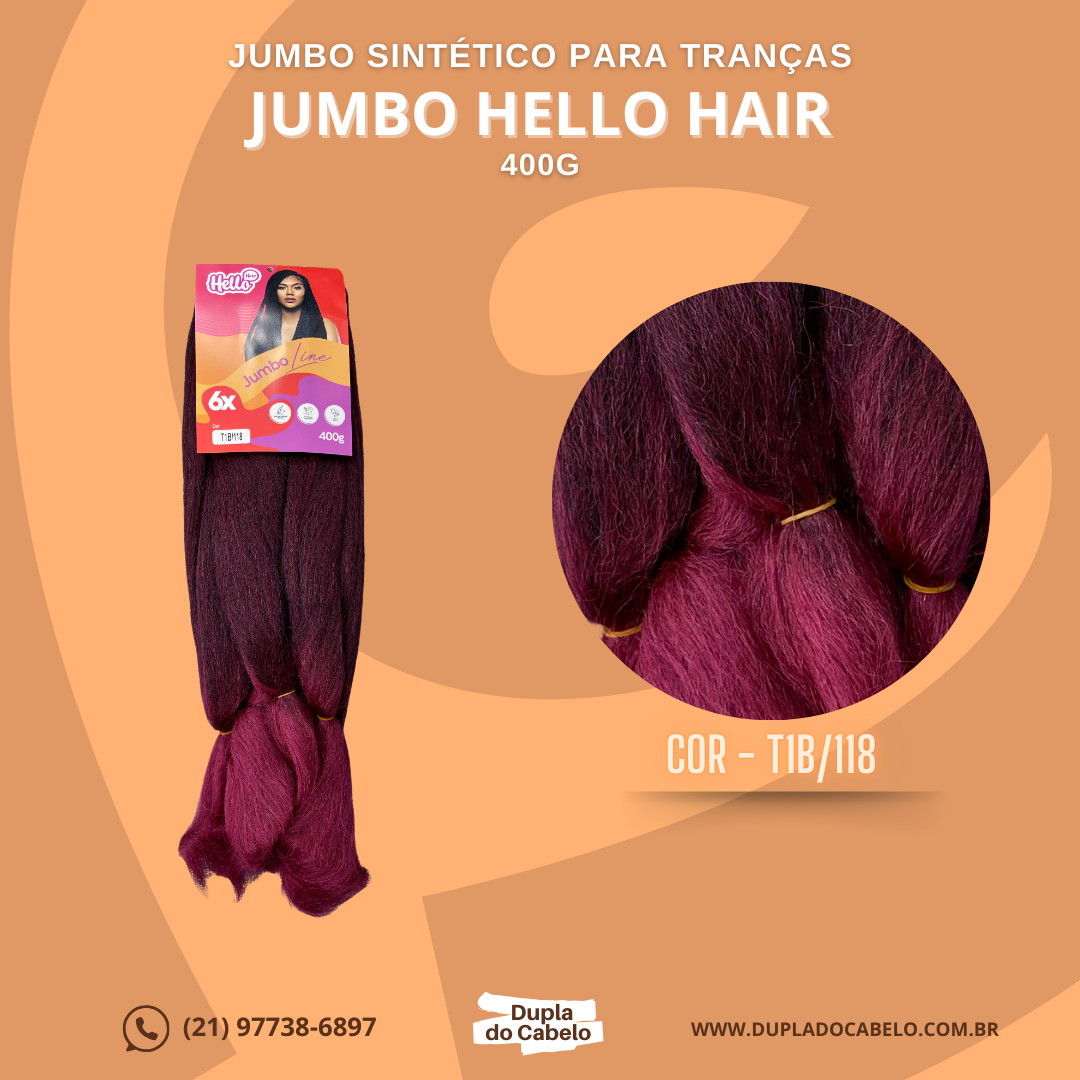 Jumbo Hello Hair - 400g - Dupla do Cabelo