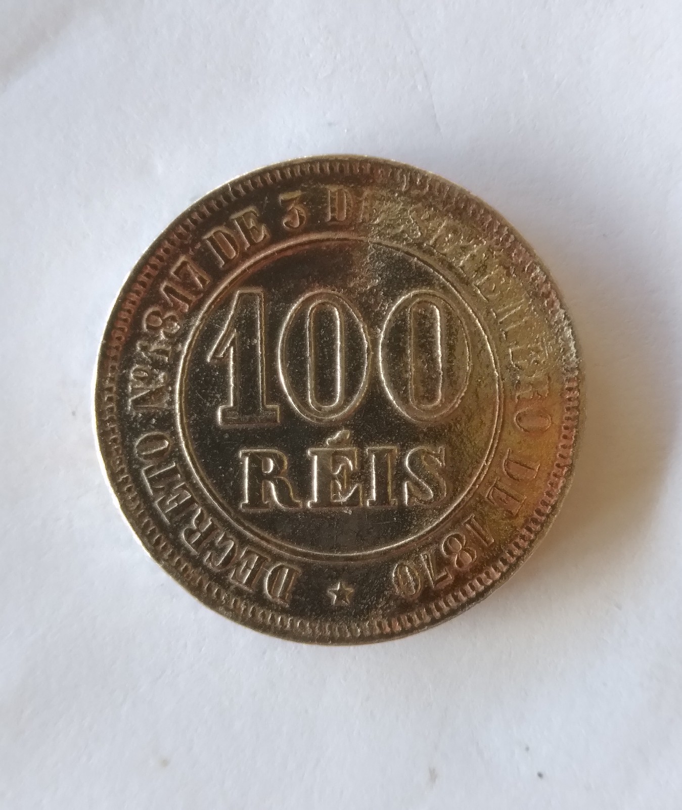 100 Réis 1879 rara - www.jotanumismatica.com.br