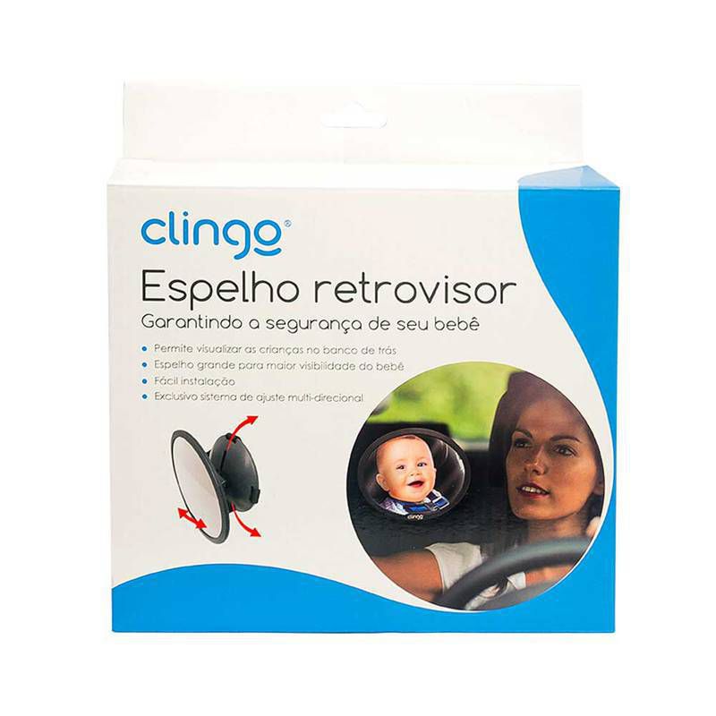 ESPELHO RETROVISOR REDONDO CARRO - CLINGO - Baby Buys Brasil