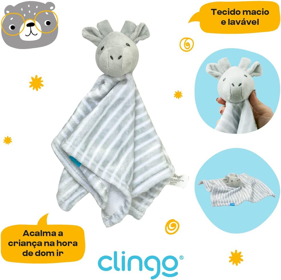 Naninha Girafa Listra Cinza - Clingo - Baby Buys Brasil